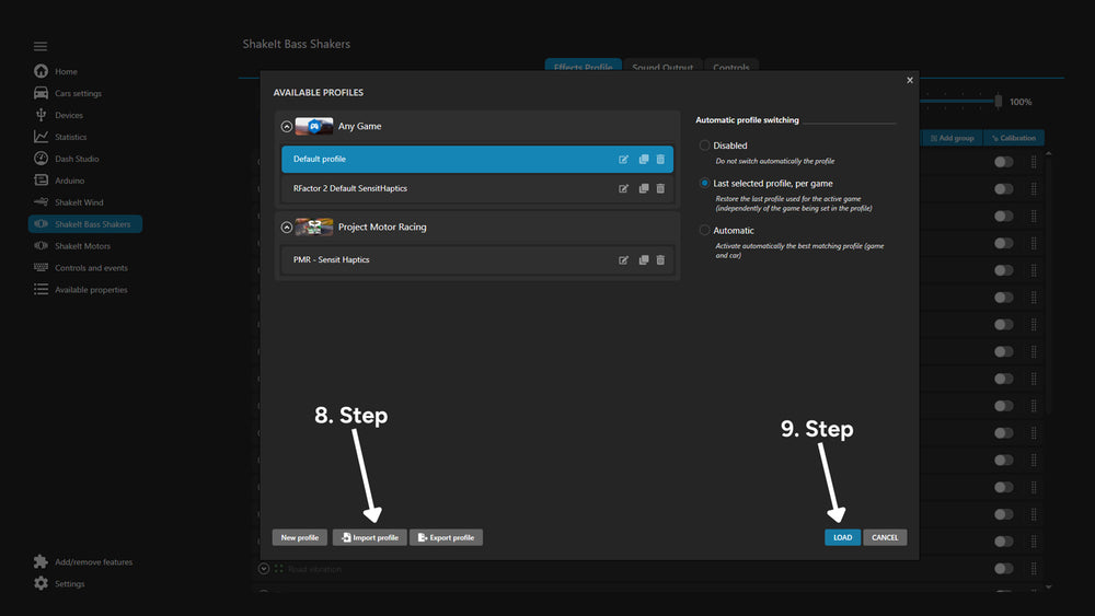 SimHub Setup – SensitHaptics